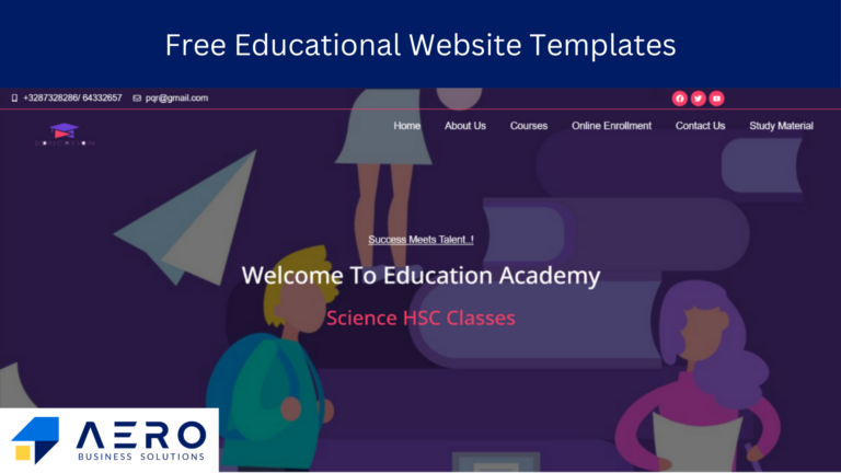 Free Elementor Templates - Download JSON File | Aero Business Solutions