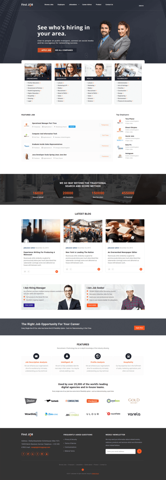 Top 10+ Job Portal Website Templates & Live Demo | Job Portal Website ...