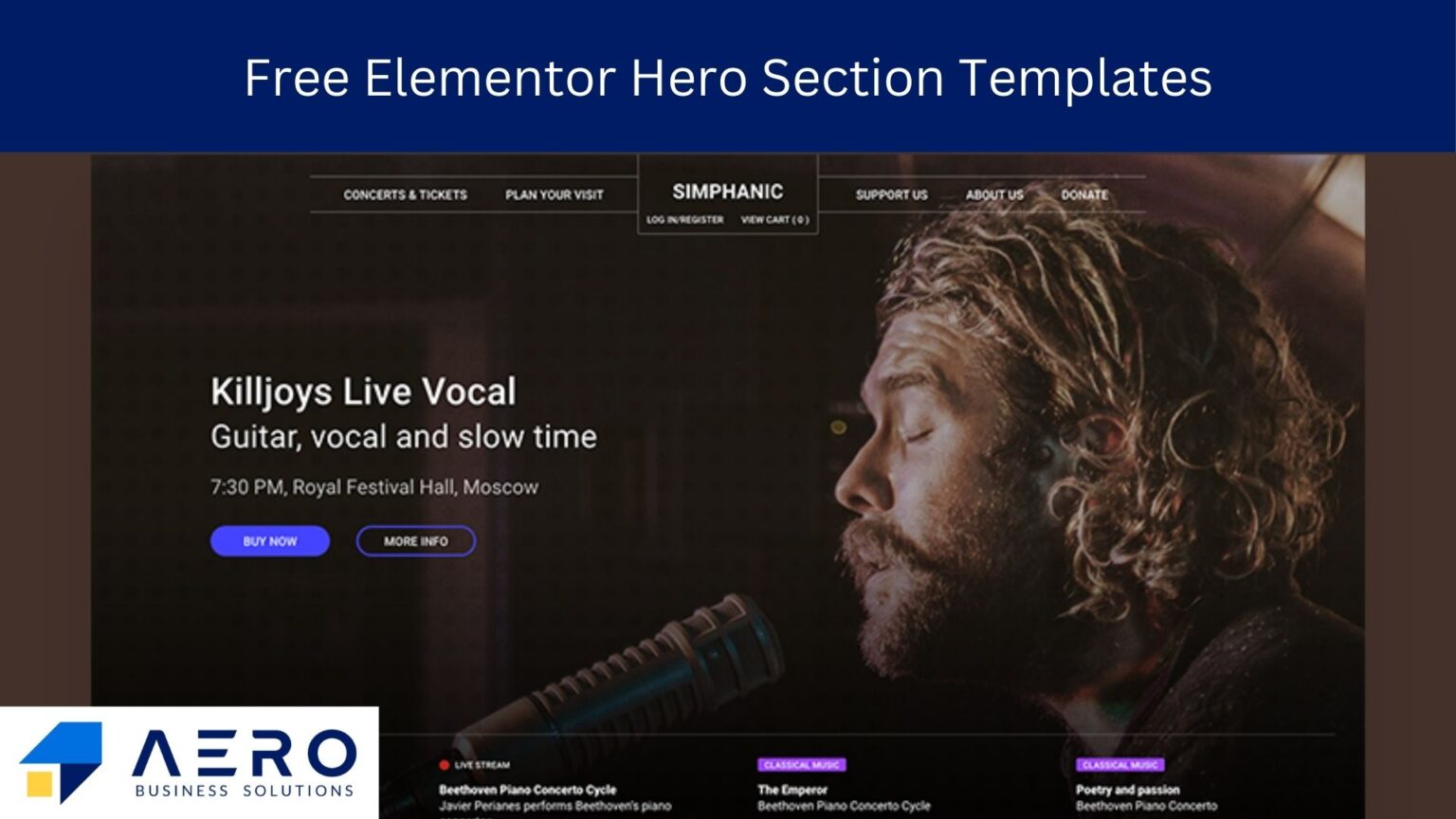Hero Section Elementor Templates [Free Download] | Aero Business Solutions