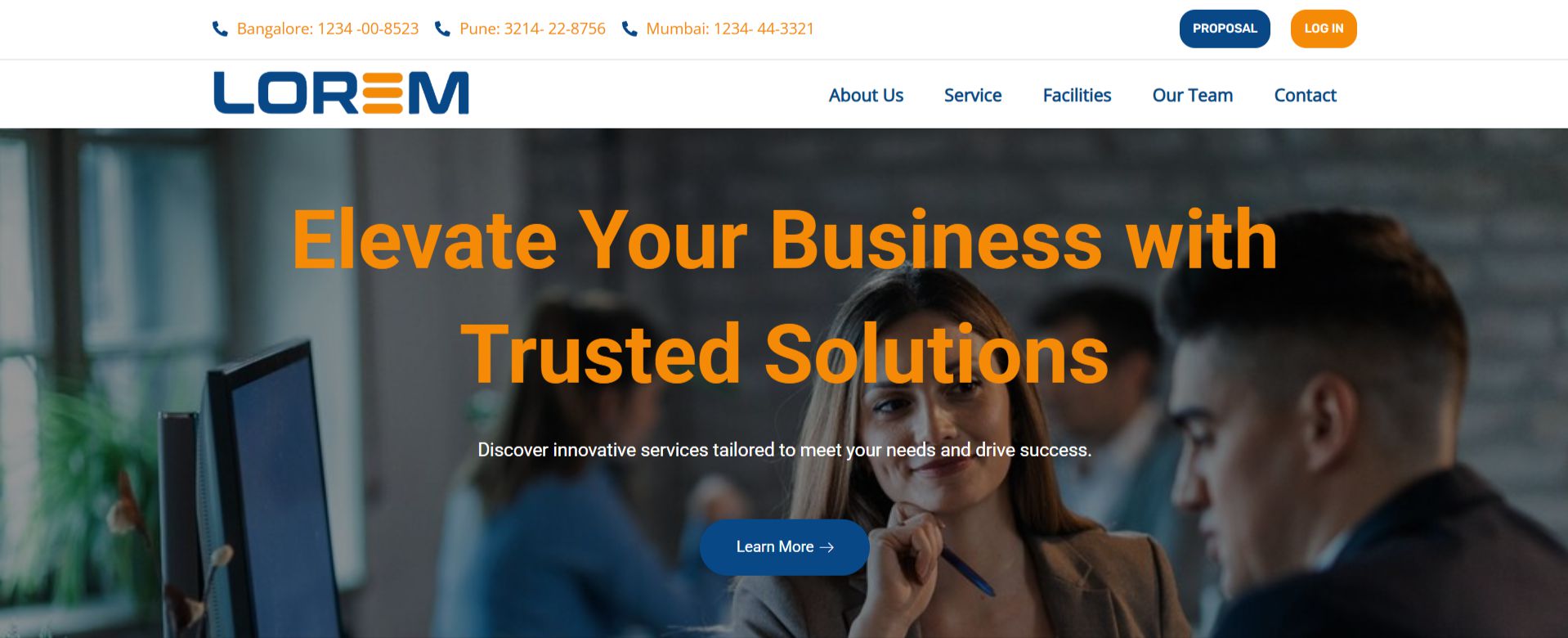 Header Elementor Templates [Free Download] | Aero Business Solutions