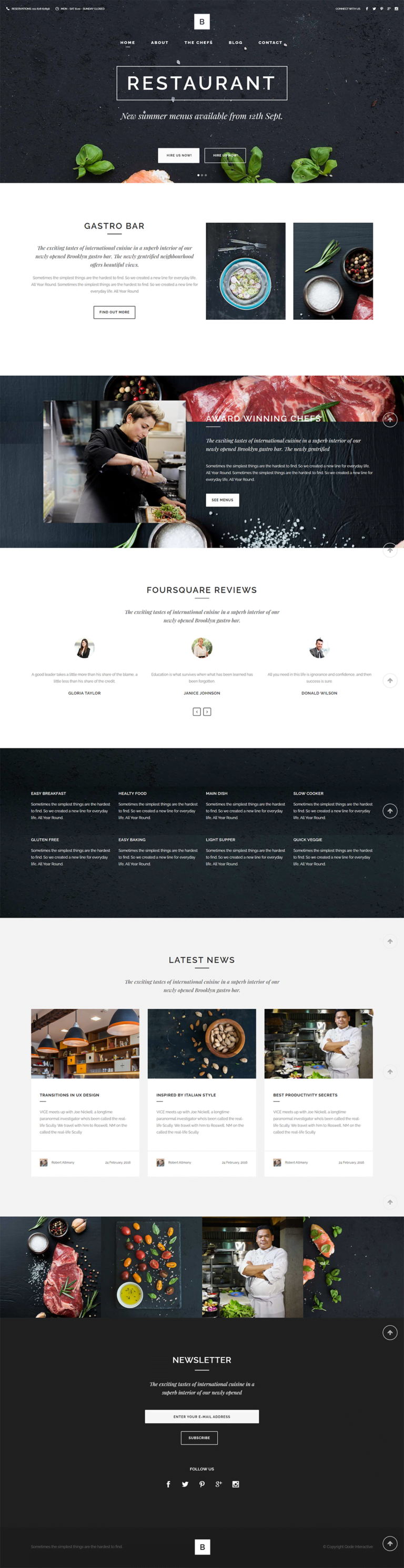 Top 10+ Restaurant Website Templates | Restaurant Website Design ...